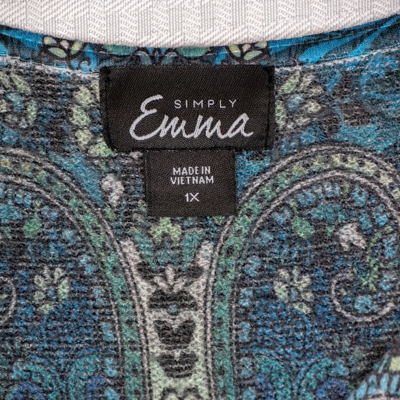 Simply Emma | Tops | Simply Emma Shark Bite Blouse X | Poshmark
